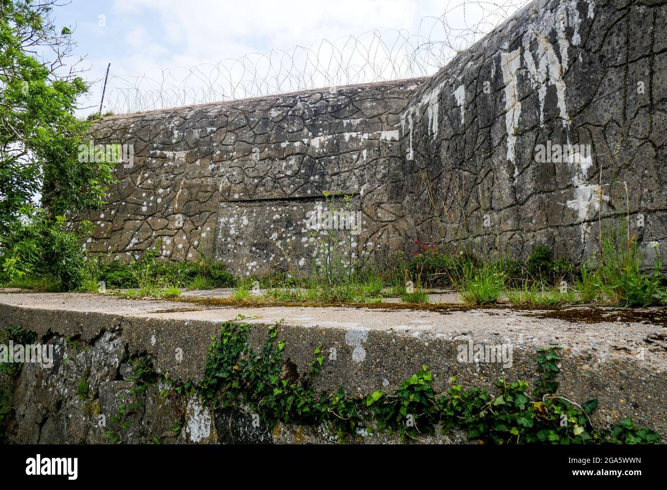 German WWII blockhaus, La Hougue fort, Saint-Vaast La Hougue, Manche ...