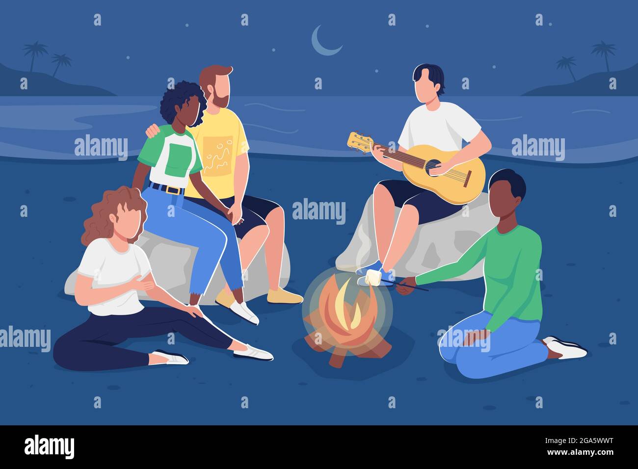 Vector multicultural youth group Stock Vector Images - Alamy