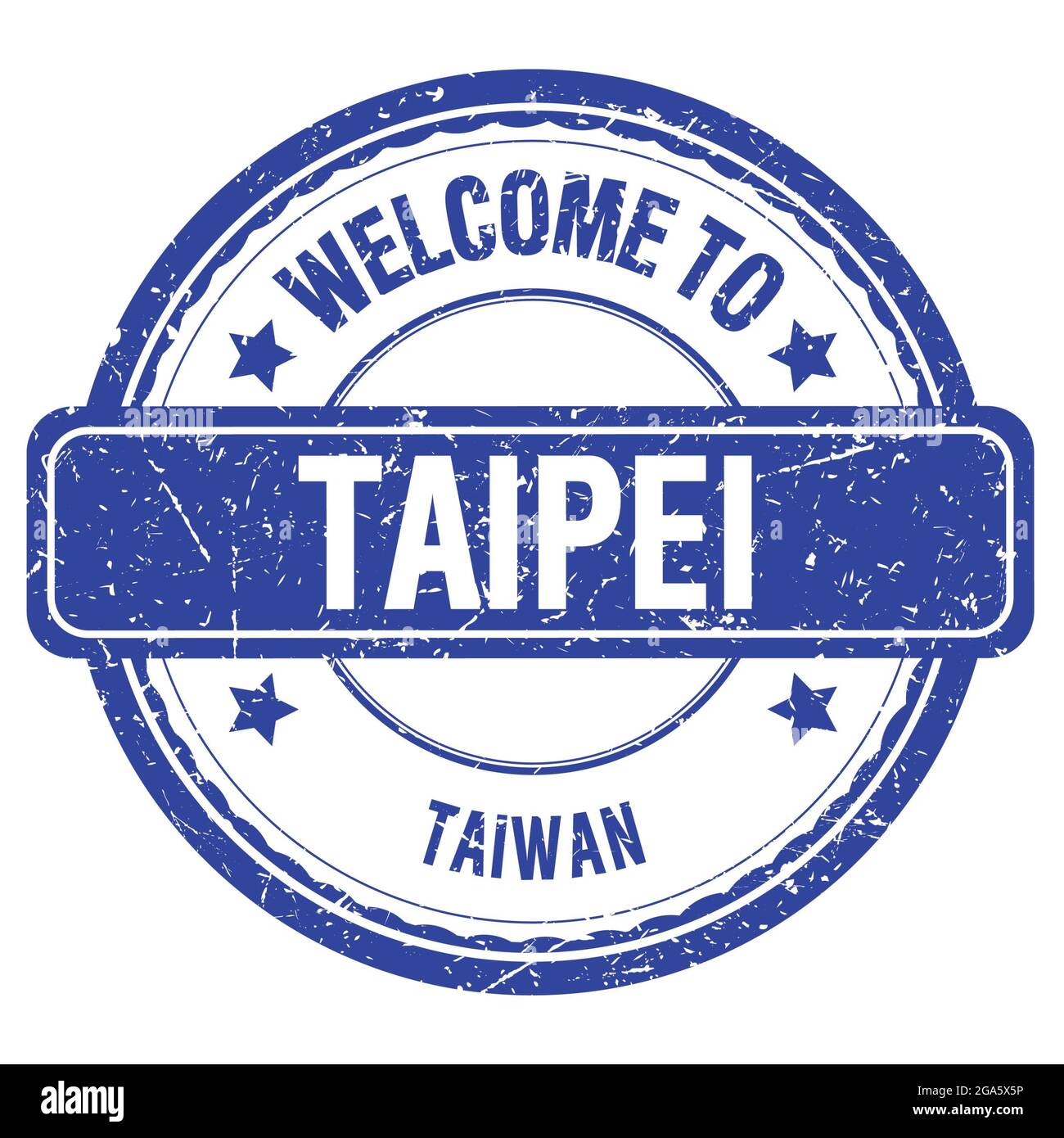 WELCOME TO TAIPEI - TAIWAN, words written on blue grungy stamp Stock ...