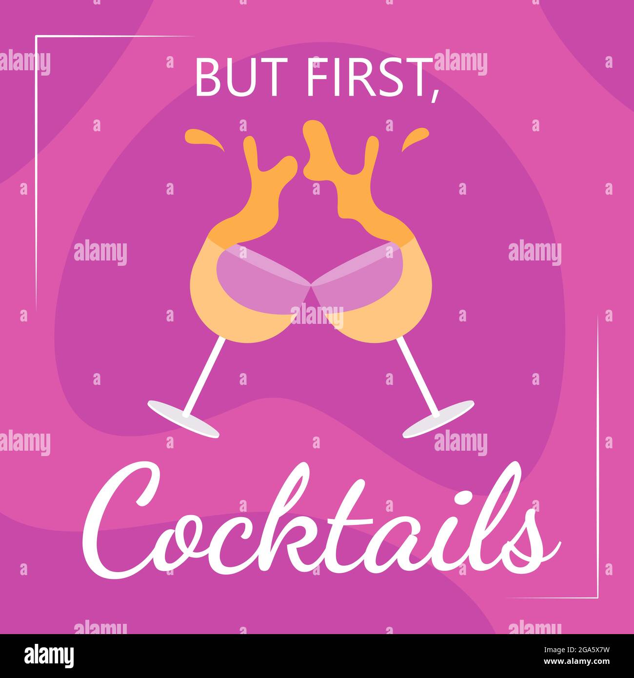 Cocktail reception social media post mockup Stock Vector Image & Art ...