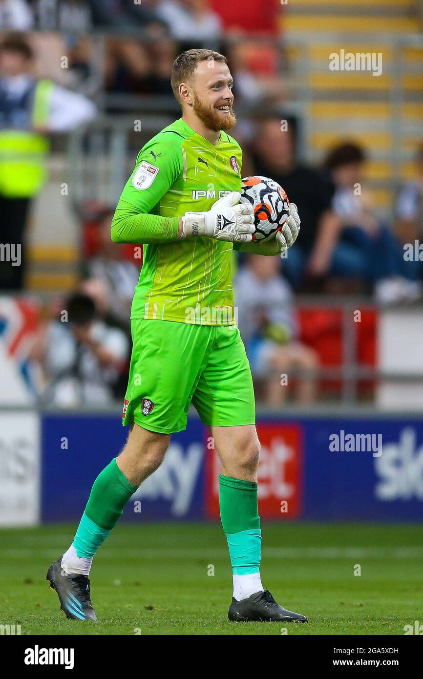 Rotherham United goalkeeper Viktor Johansson during the pre-season ...