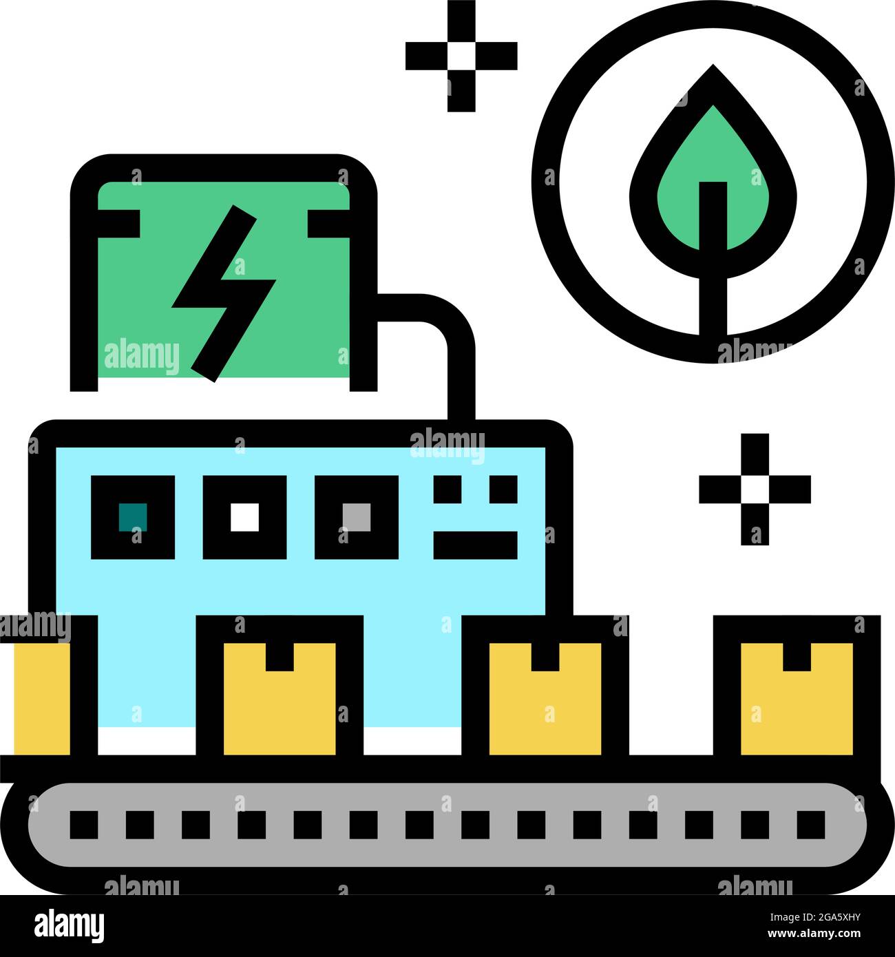 green factory color icon vector illustration Stock Vector Image & Art ...