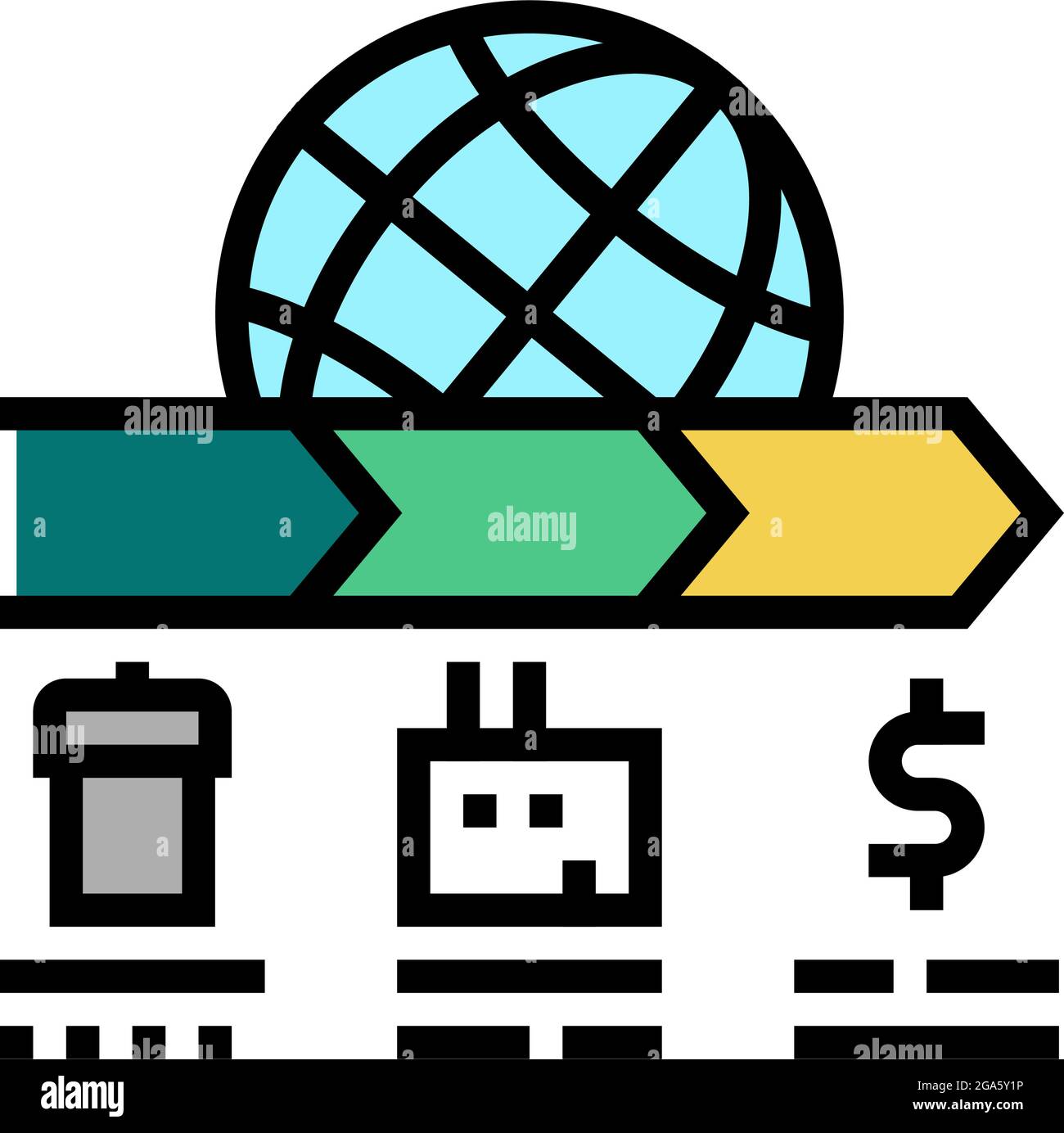 eco industry color icon vector illustration Stock Vector Image & Art ...