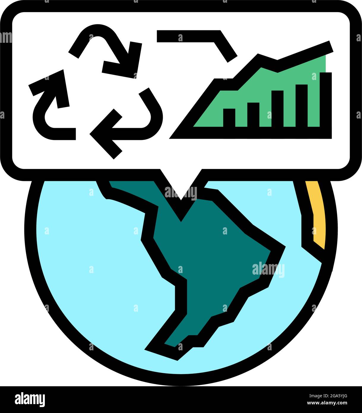 system ecology color icon vector. system ecology sign. isolated symbol ...