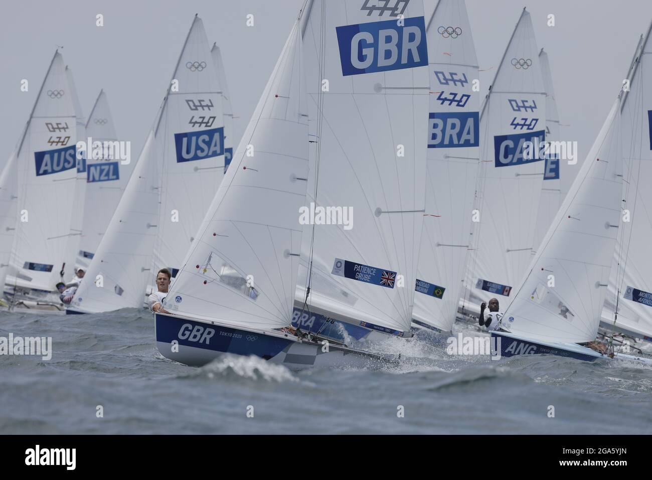 Men's Two Person Dinghy 470 - Race 1 JULY 28, 2021 - Sailing : Women's ...