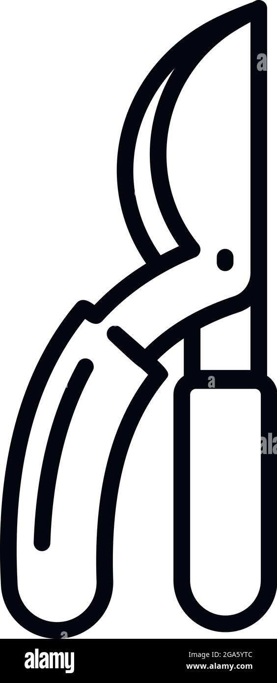 Garden secateurs icon. Outline garden secateurs vector icon for web ...