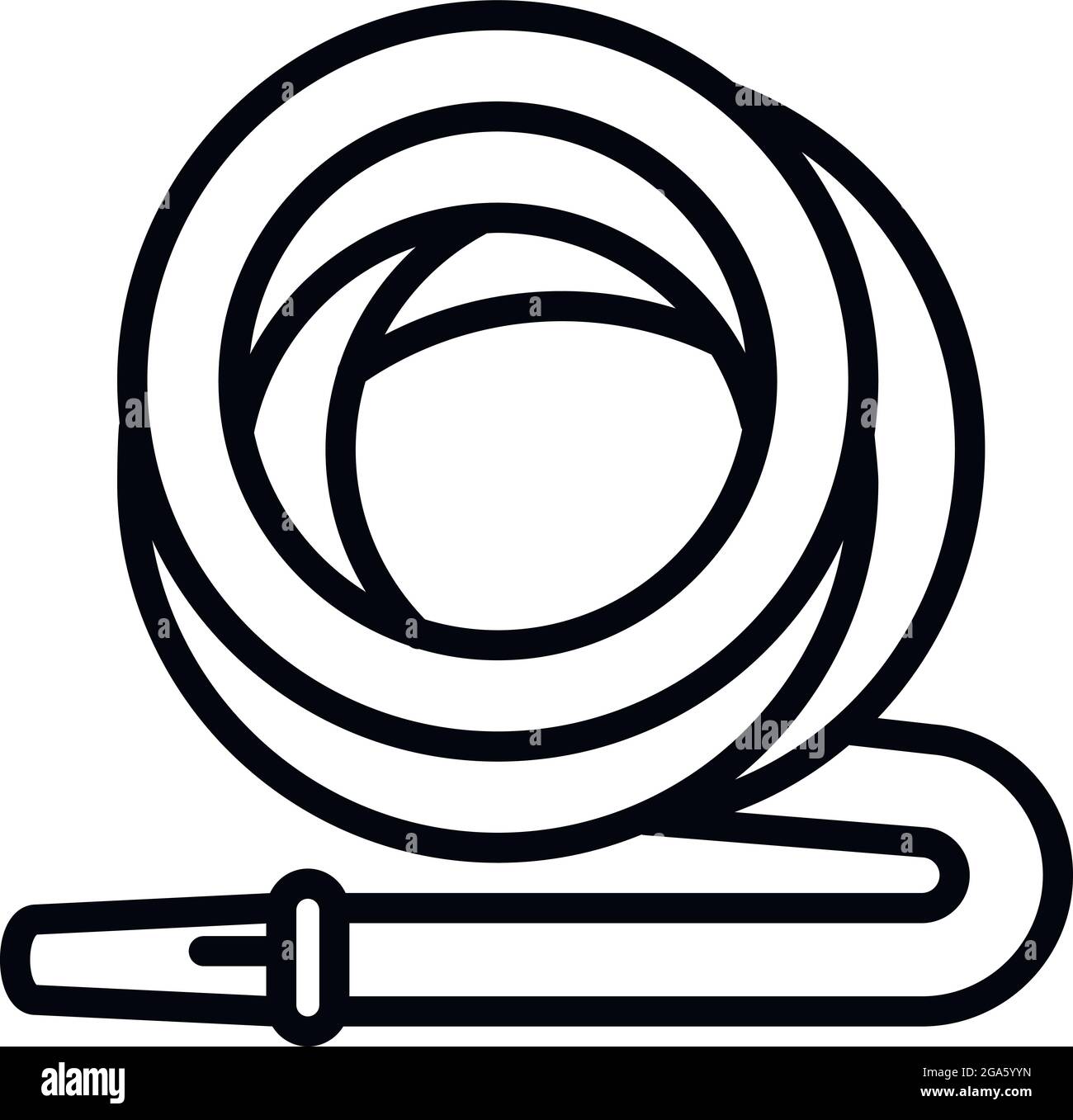 Garden irrigation hose icon. Outline garden irrigation hose vector icon ...
