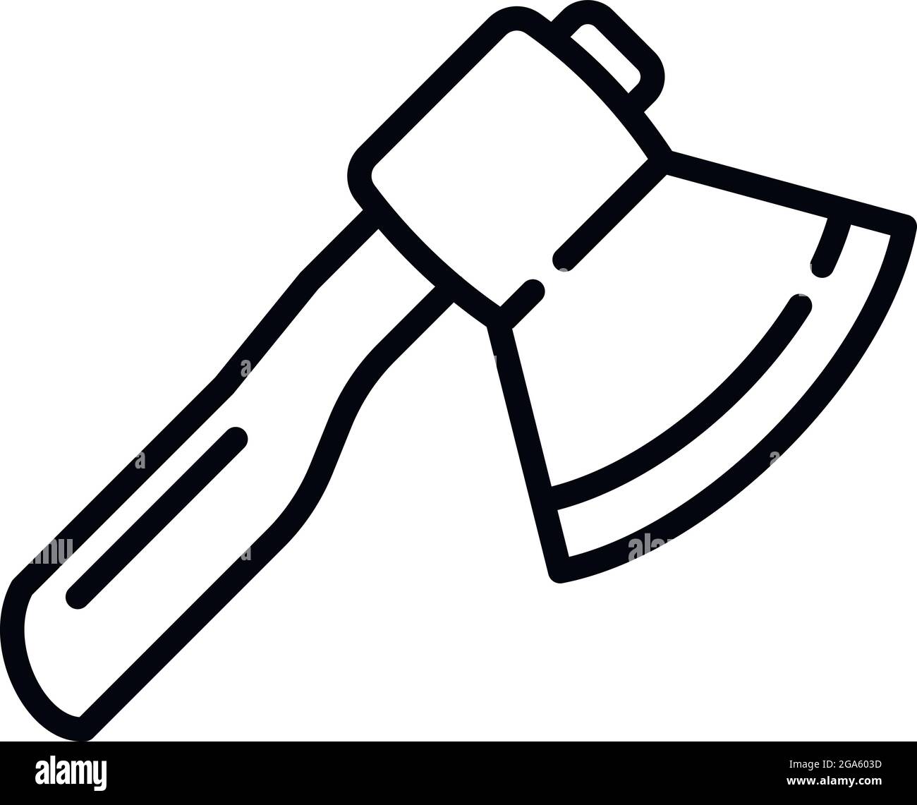 Garden hand axe icon. Outline garden hand axe vector icon for web ...