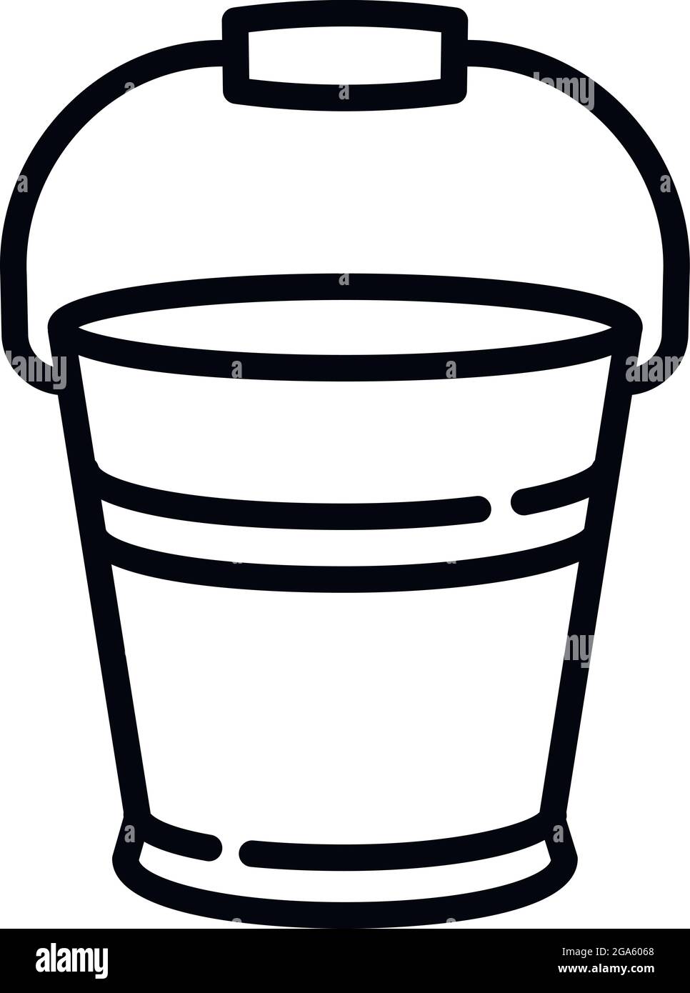 Gardening bucket icon. Outline gardening bucket vector icon for web ...