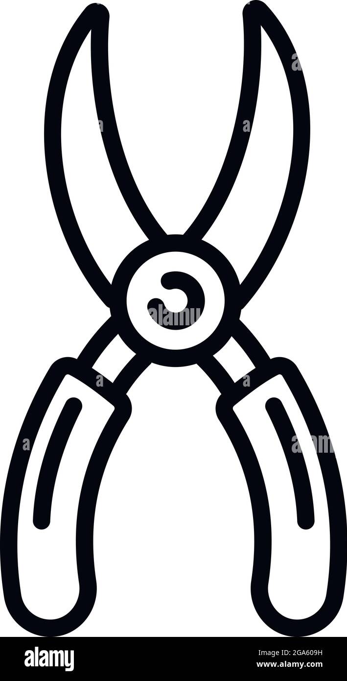 Gardening scissors icon. Outline gardening scissors vector icon for web ...