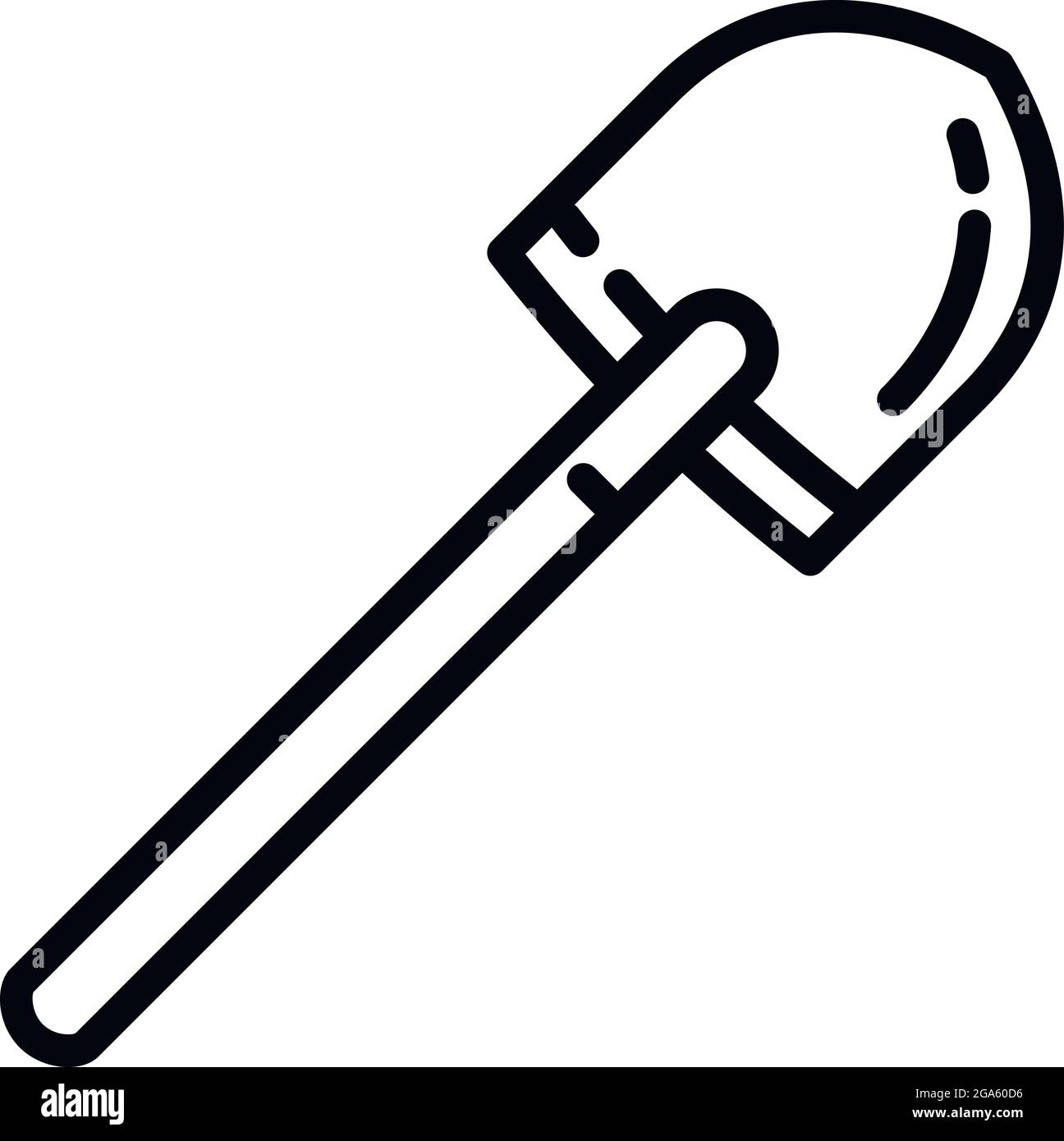 Gardening shovel icon. Outline gardening shovel vector icon for web ...