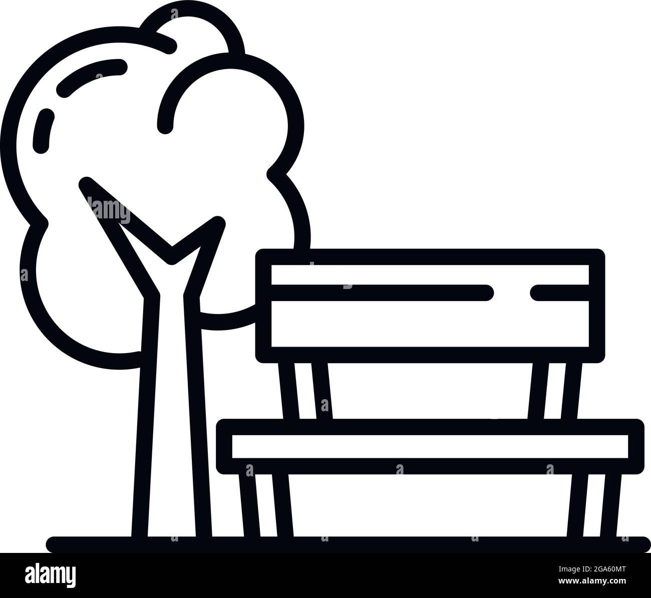 Kids playground bench icon. Outline kids playground bench vector icon ...