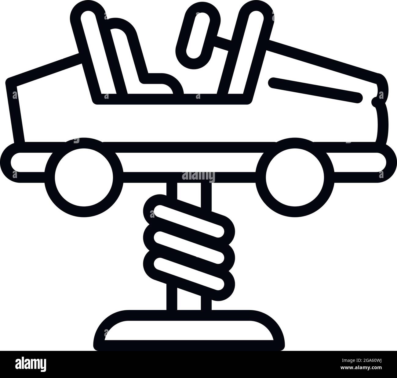 Car spring rider icon. Outline car spring rider vector icon for web ...