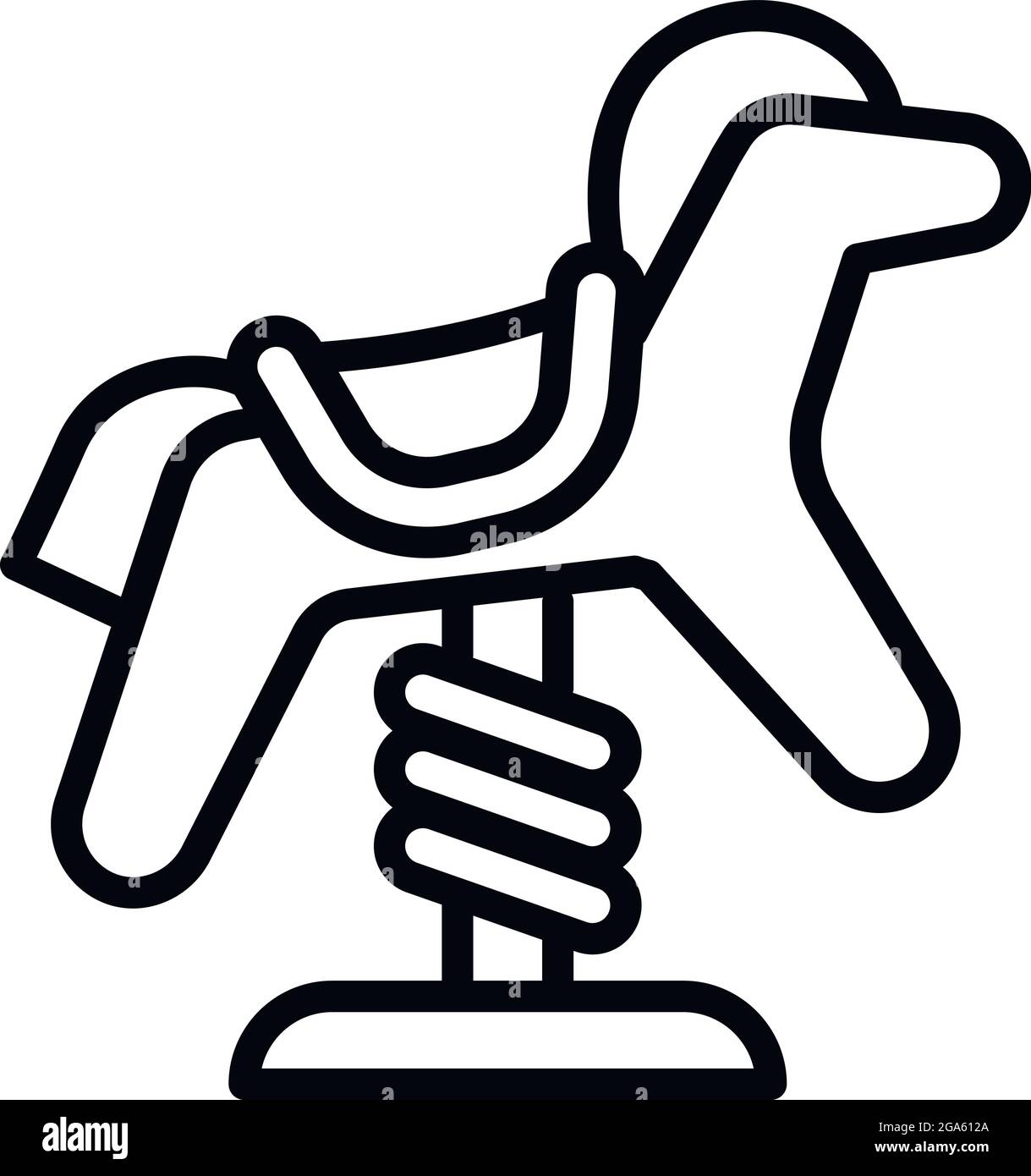 Horse spring rider icon. Outline horse spring rider vector icon for web ...