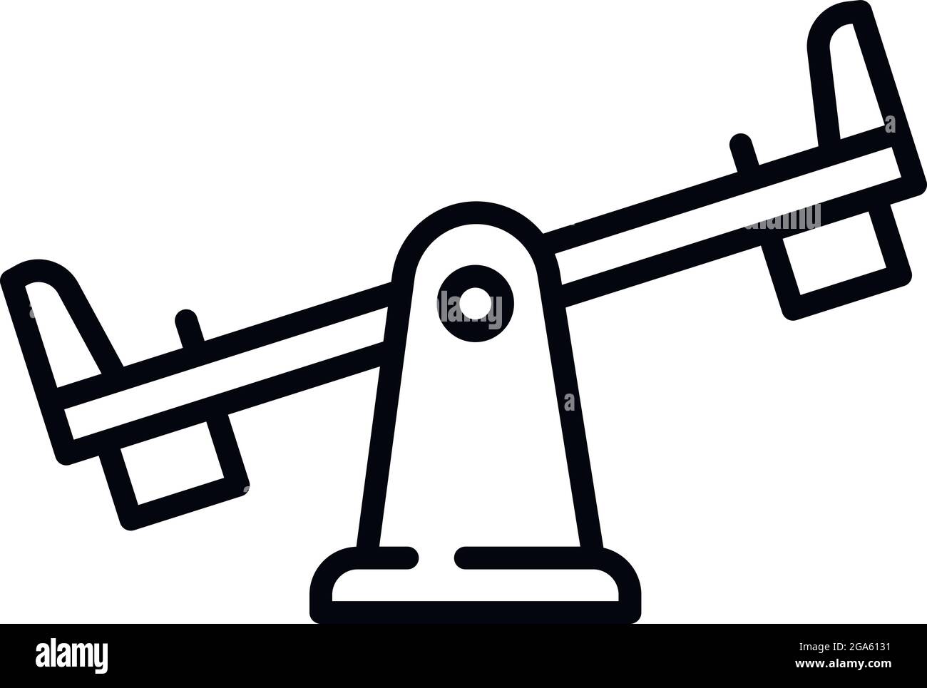 Kid see saw icon. Outline kid see saw vector icon for web design ...