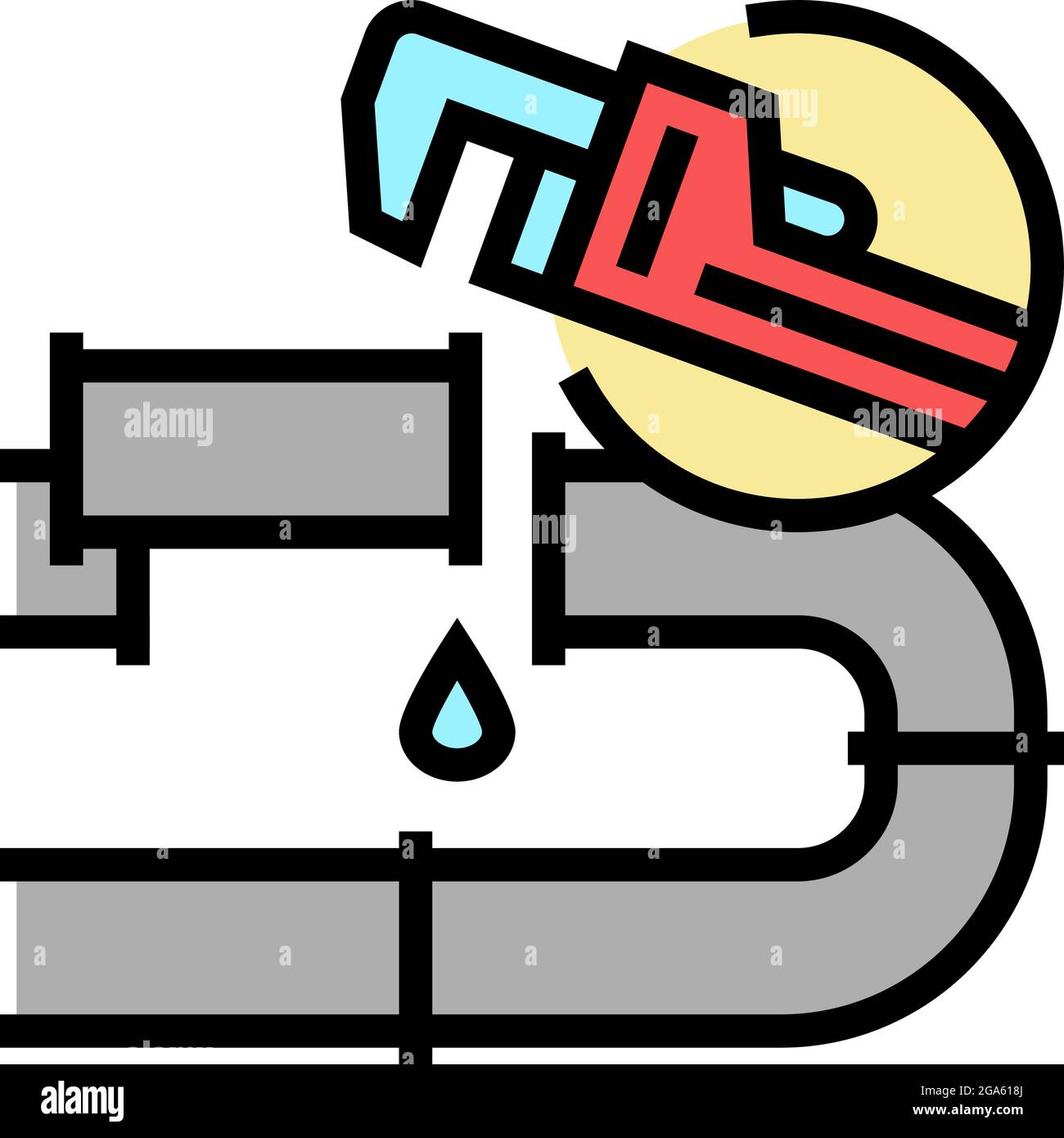 plumbing repair color icon vector illustration Stock Vector Image & Art ...