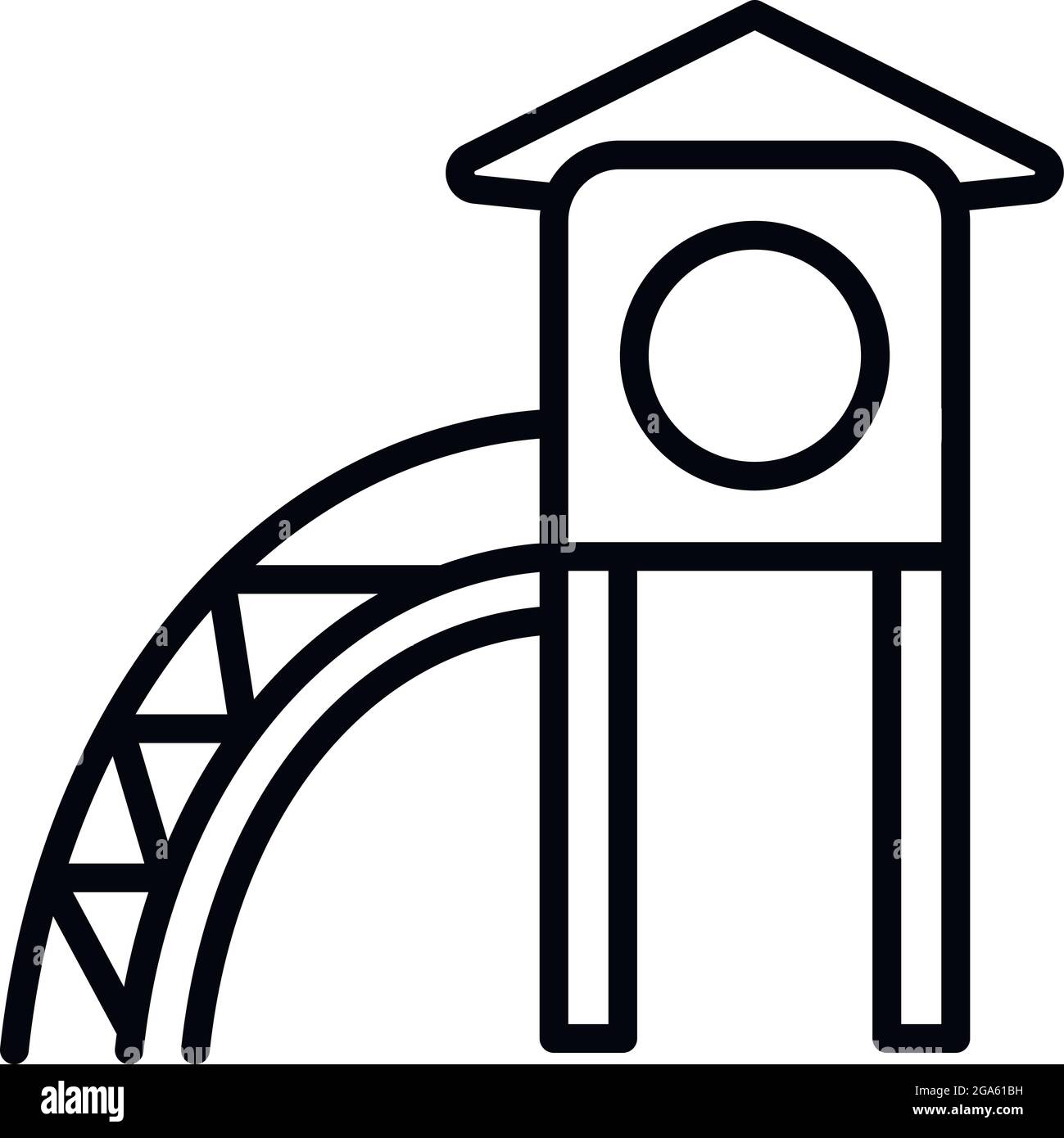 House kid slide icon. Outline house kid slide vector icon for web ...