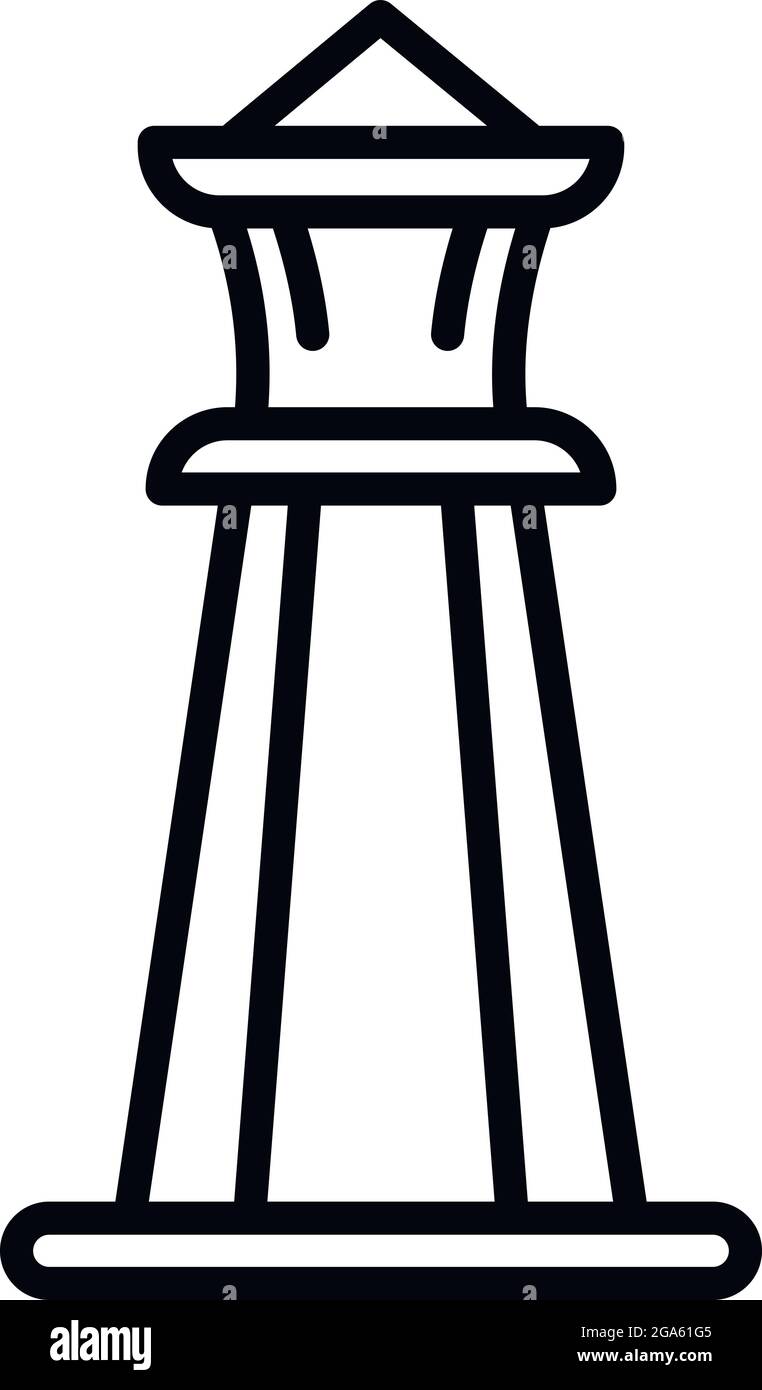 Stone lighthouse icon. Outline stone lighthouse vector icon for web ...