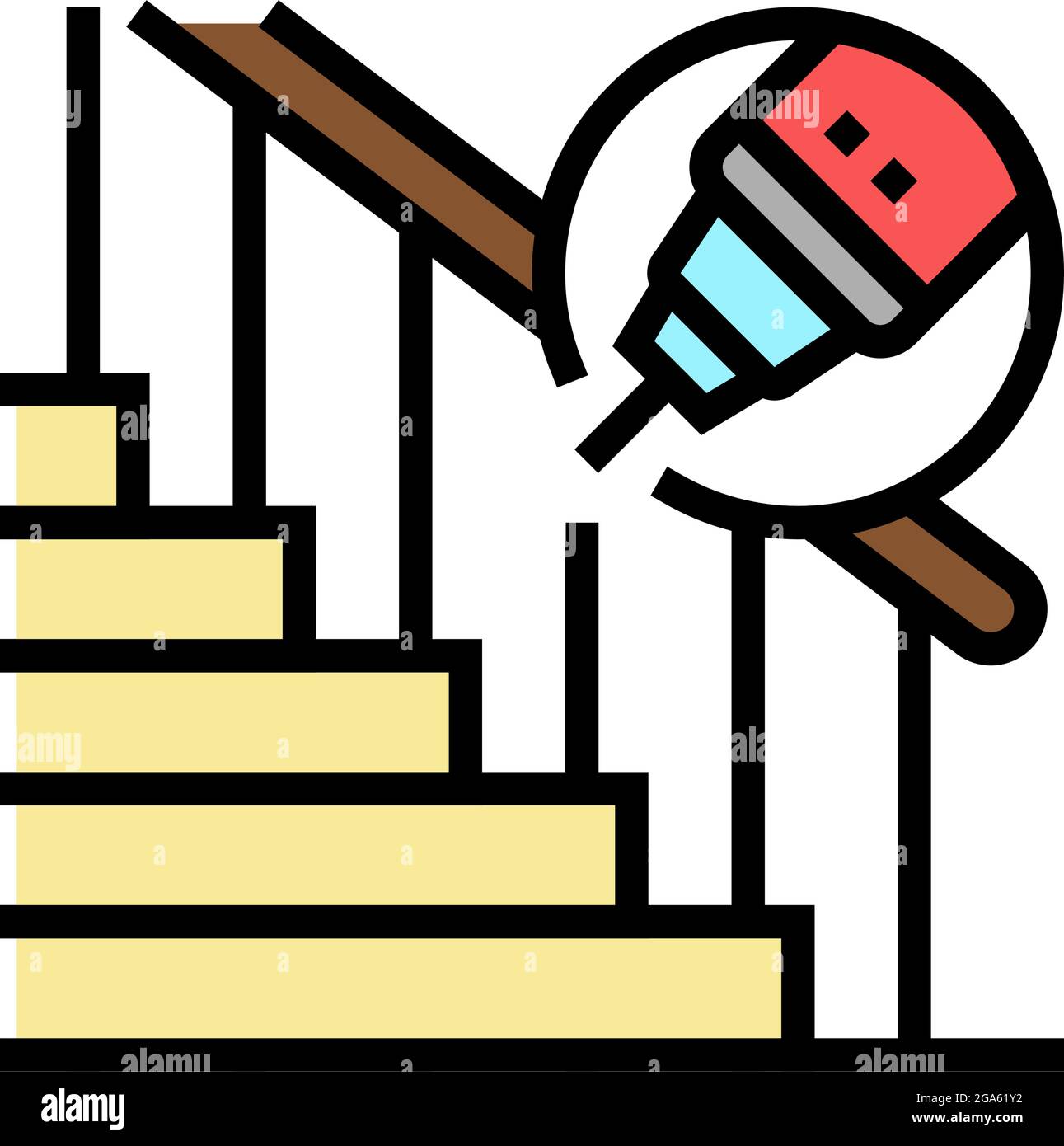 handrail repair color icon vector illustration Stock Vector Image & Art ...