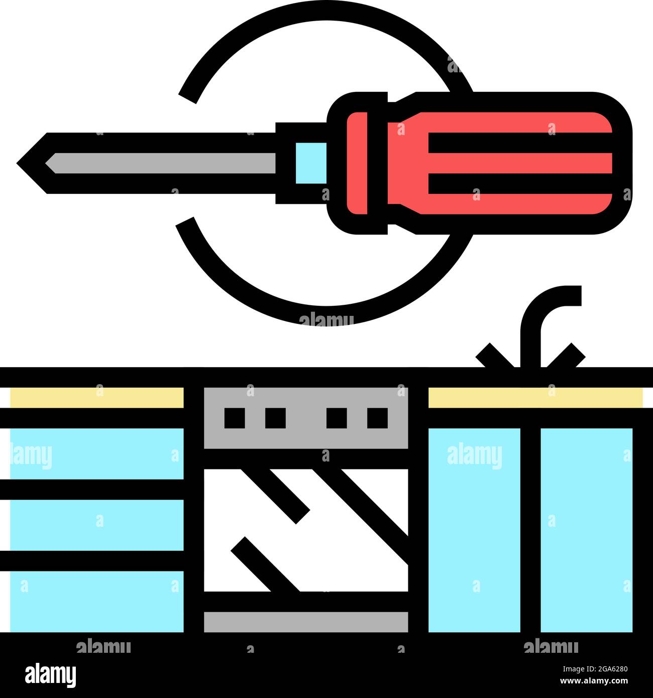 kitchen repair color icon vector illustration Stock Vector Image & Art ...