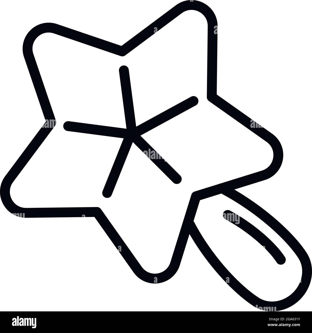 Baby star toy icon. Outline baby star toy vector icon for web design ...