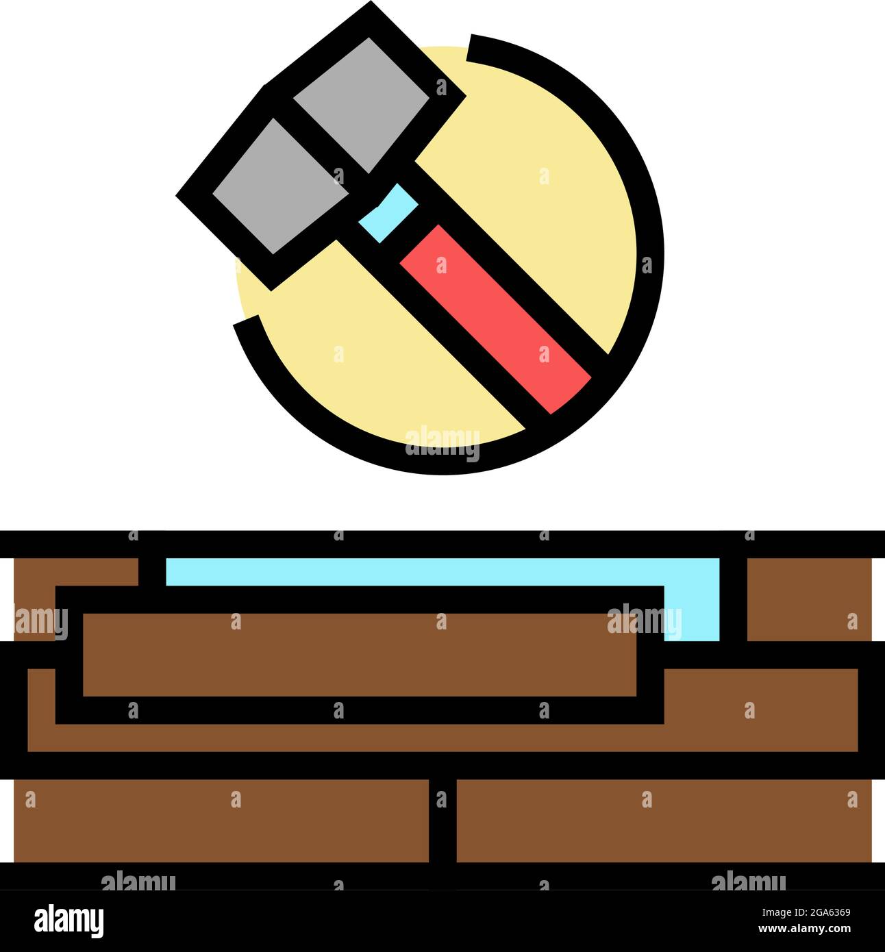 flooring repair color icon vector illustration Stock Vector Image & Art ...
