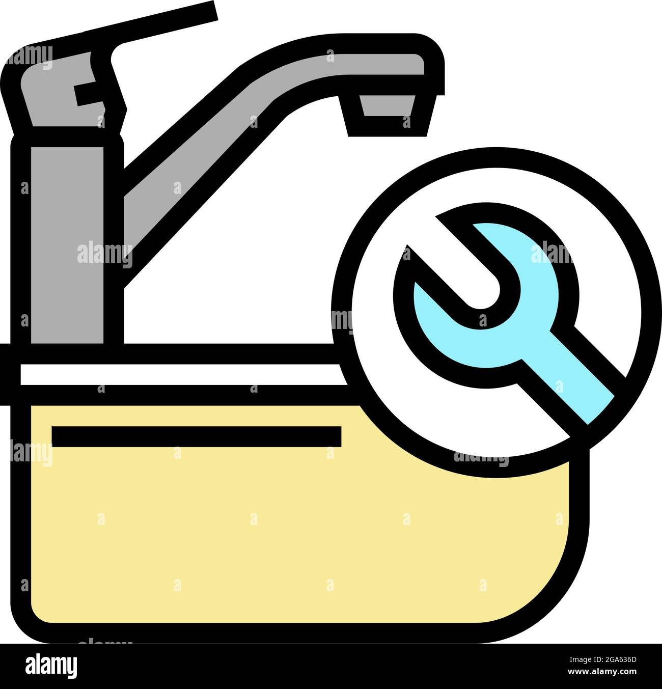 faucet repair color icon vector illustration Stock Vector Image & Art ...