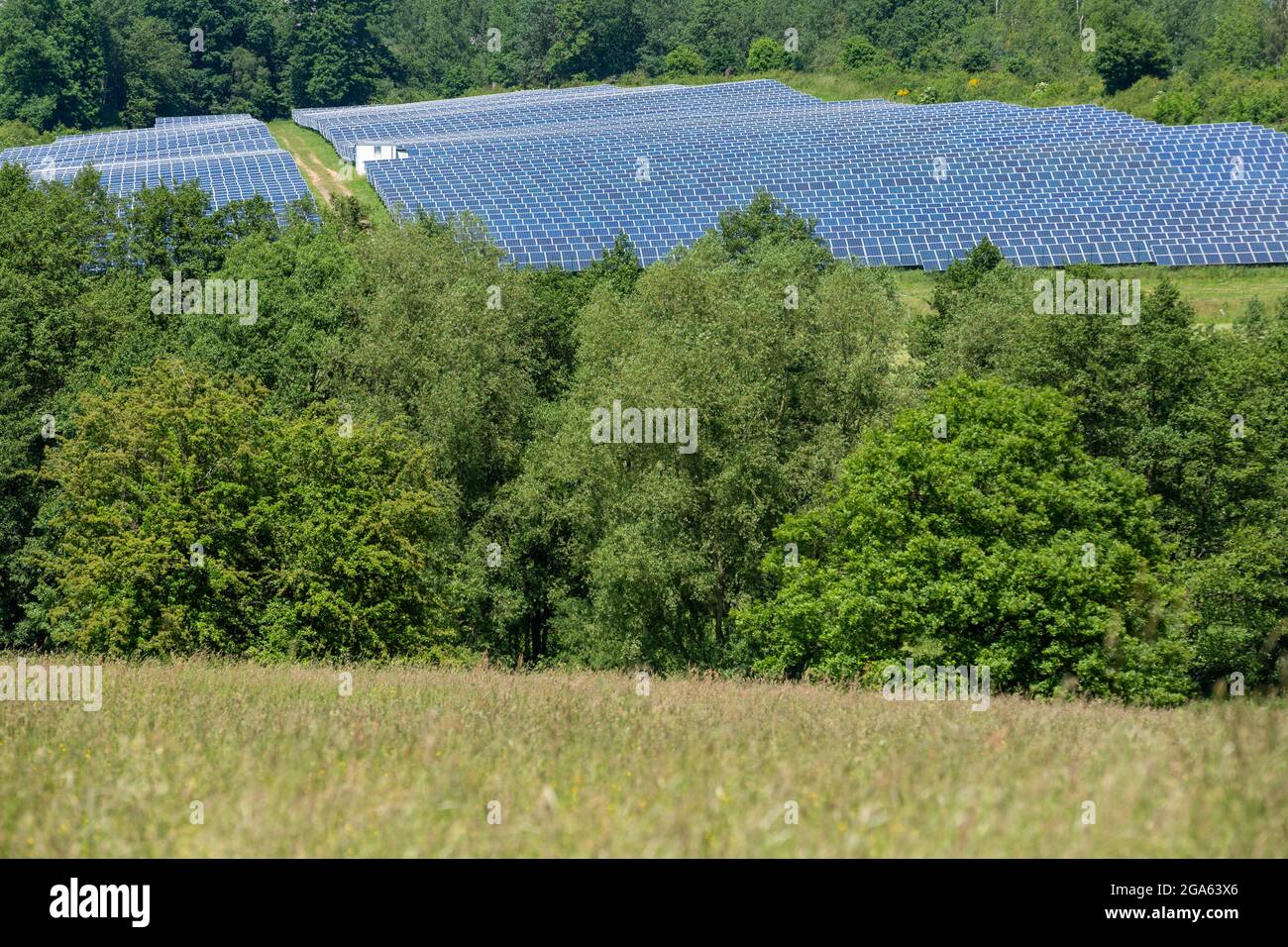 Large Solar Park, Ground Mounted, With Many Photovoltaic Modules In ...