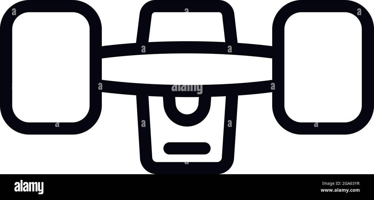 Rubber wheels skateboard icon. Outline rubber wheels skateboard vector ...