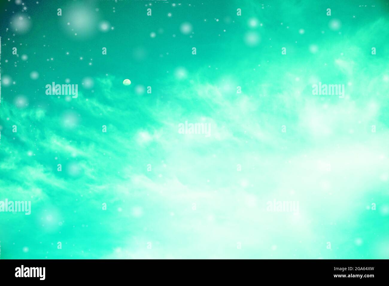 blurred colorful background sky with flare white lucent lights blurry ...