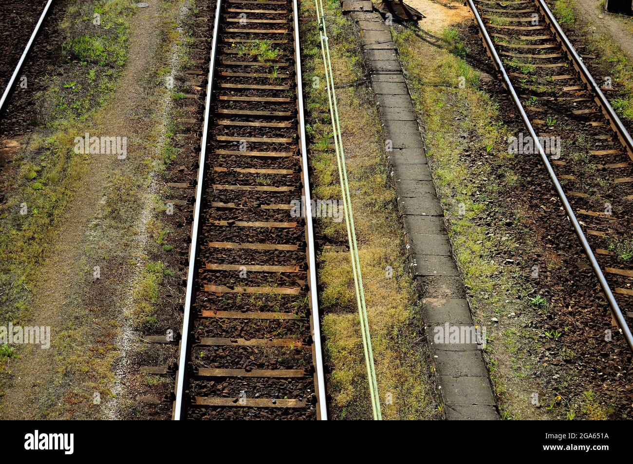 Railway infrastructure, rails, power supply, signaling. Summer Stock ...