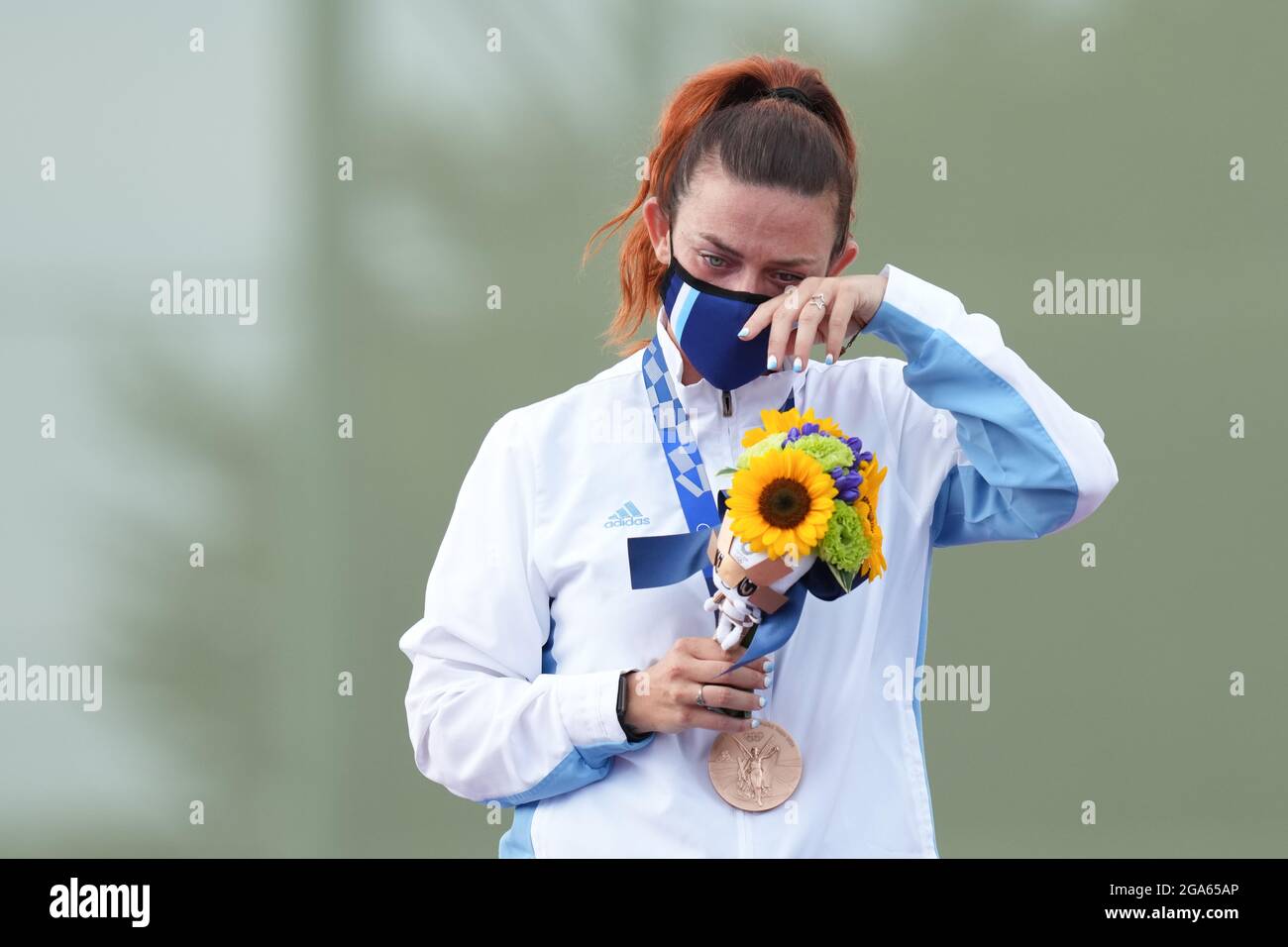 Tokyo, Japan. 29th July, 2021. Alessandra Perilli of San Marino sheds ...