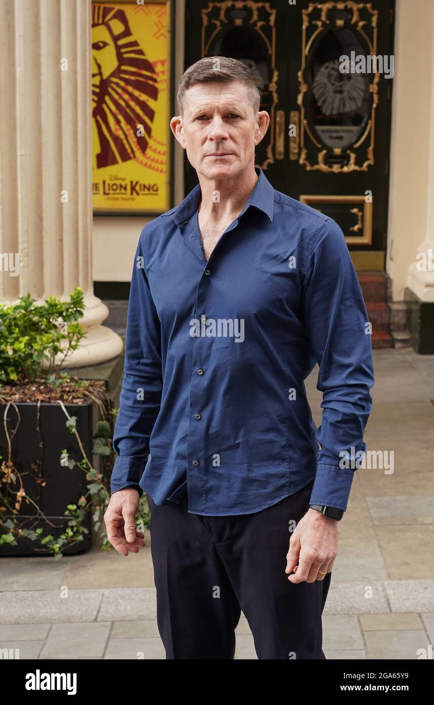 George Asprey, who stars as Scar, during a photo call for Disney's The ...