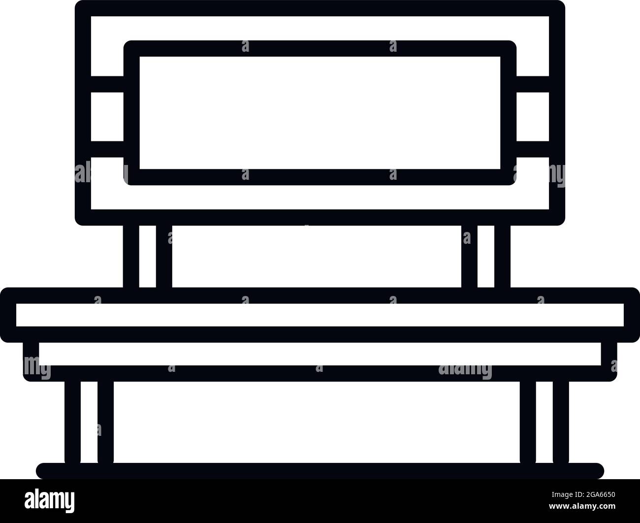 Outdoor advertising park bench icon. Outline outdoor advertising park ...