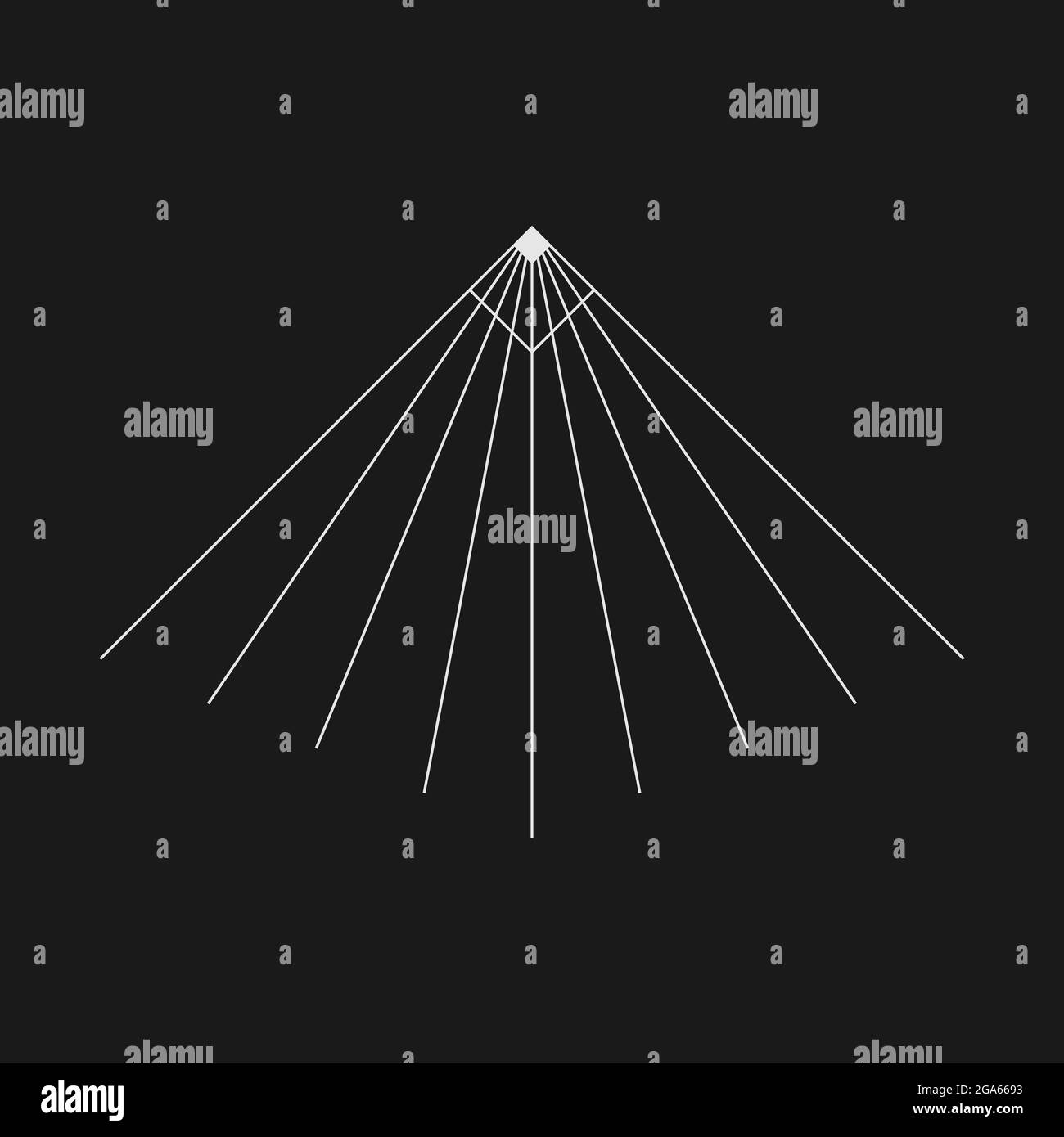 Retrofuturistic perspective tunnel. Cyber retro design element ...
