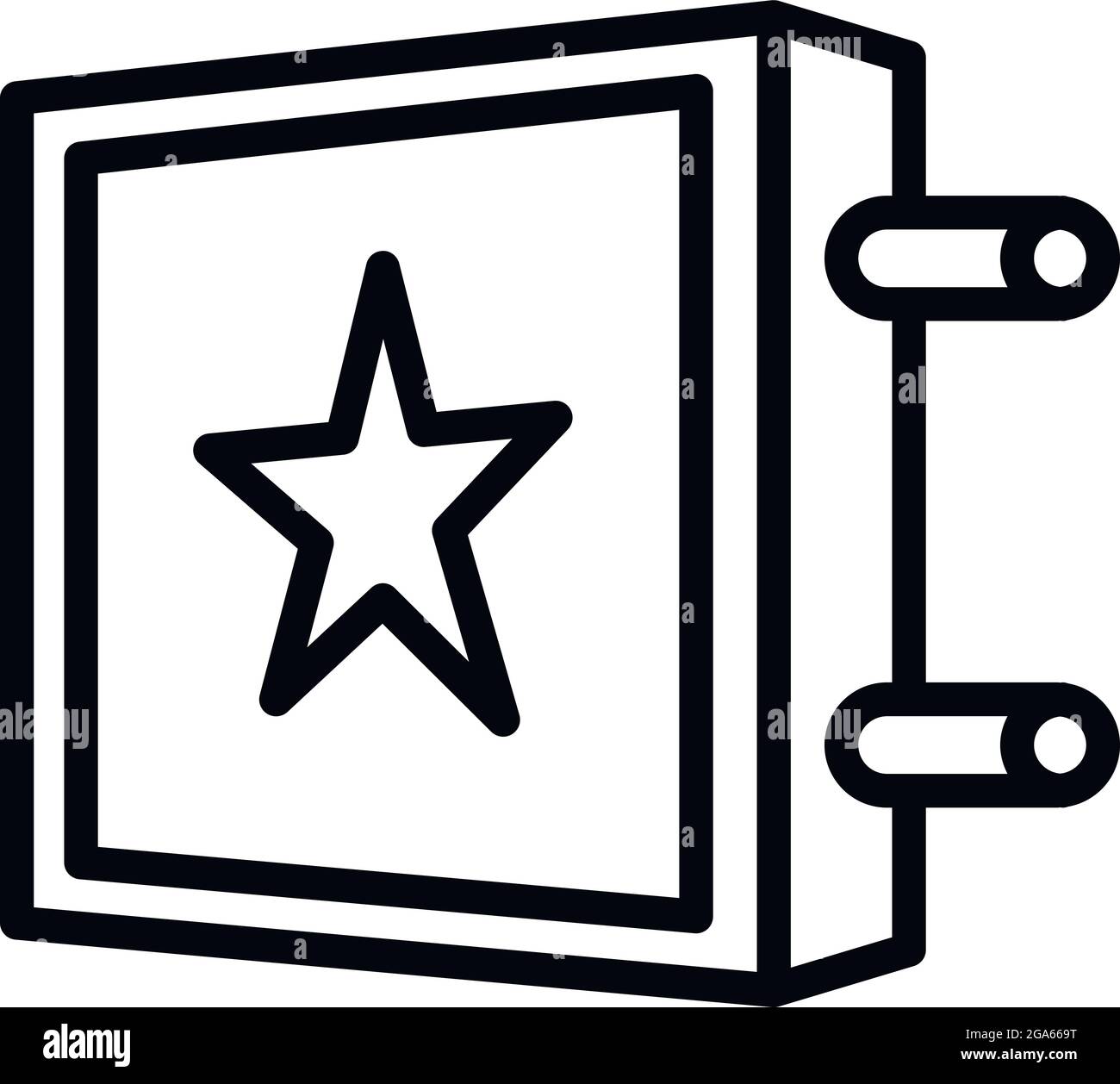 Star banner outdoor advertising icon. Outline star banner outdoor ...