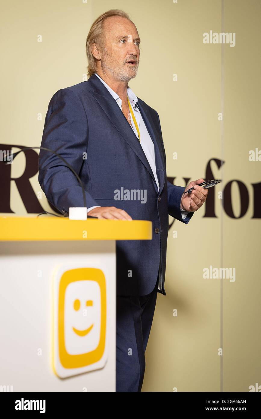 Telenet CEO John Porter pictured during a press conference on the 2021 ...