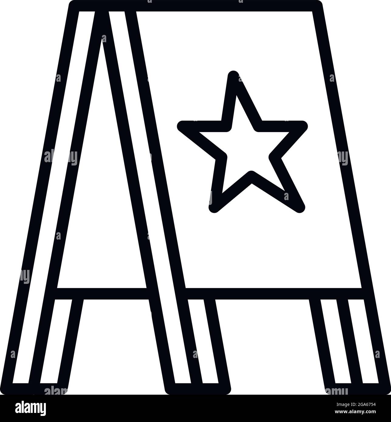 Marketing outdoor advertising icon. Outline marketing outdoor ...