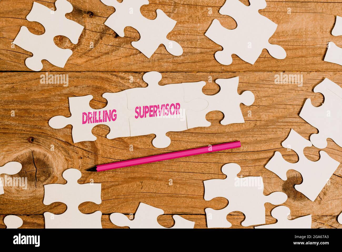 Sign displaying Drilling Supervisor. Conceptual photo in charge of ...