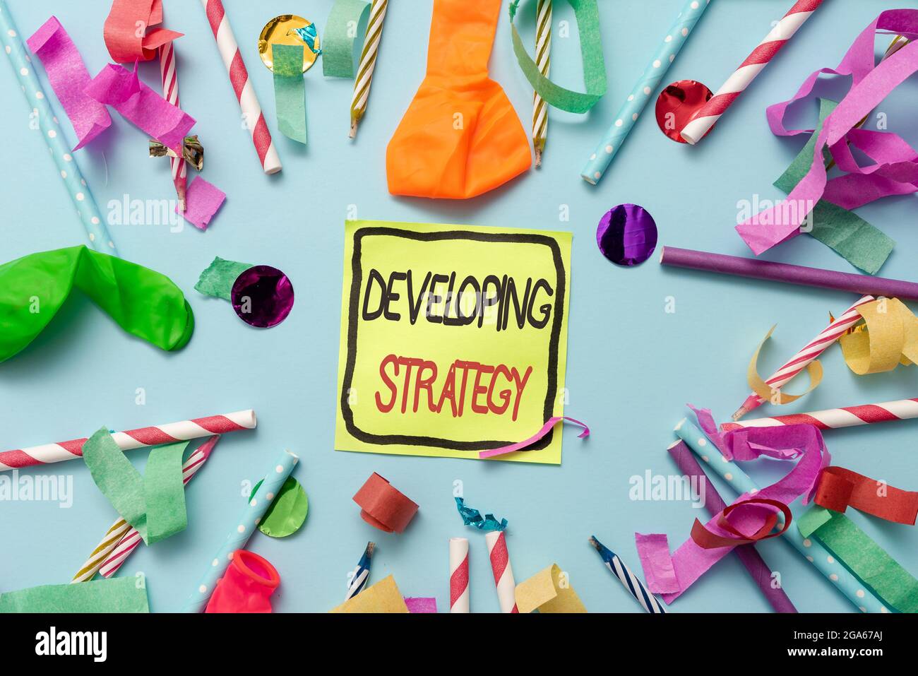 Conceptual caption Developing Strategy. Business concept Game plan that ...