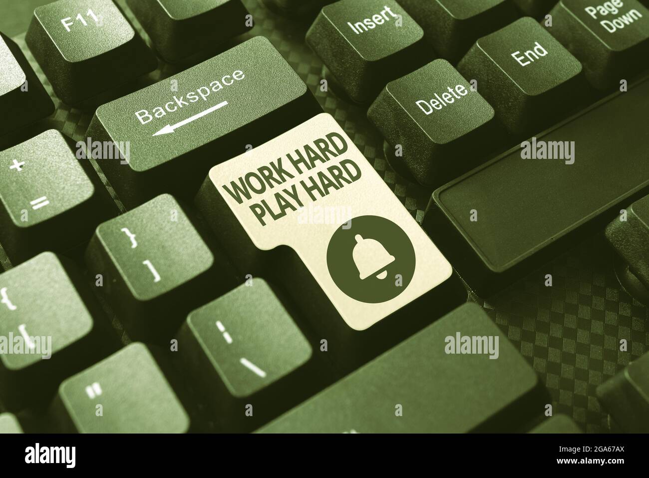 Inspiration showing sign Work Hard Play Hard. Word for diligent in any ...