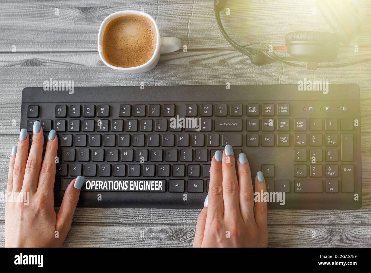 Conceptual display Operations Engineer. Concept meaning analyze and ...