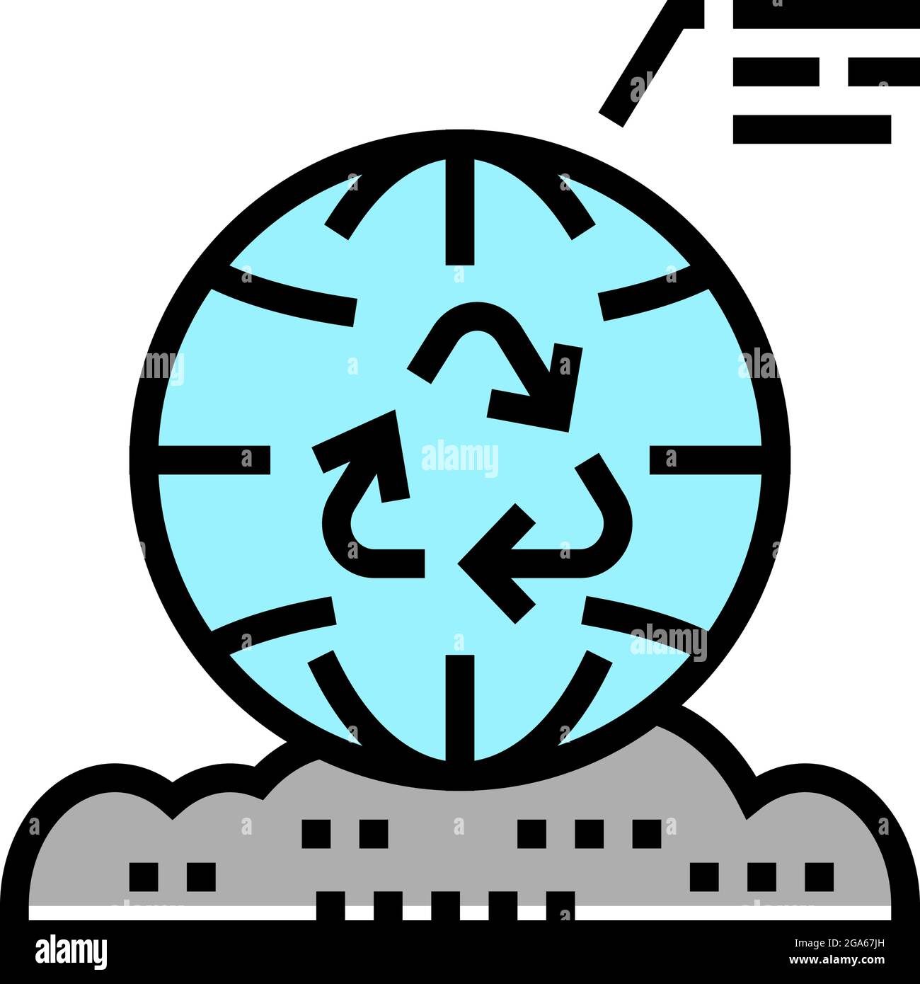 waste management color icon vector illustration Stock Vector Image ...