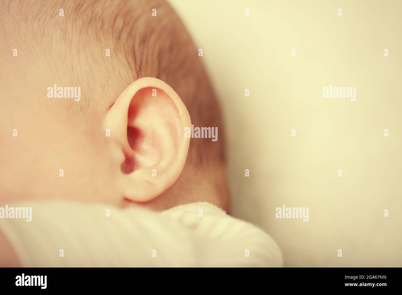 Baby ear, closeup Stock Photo - Alamy