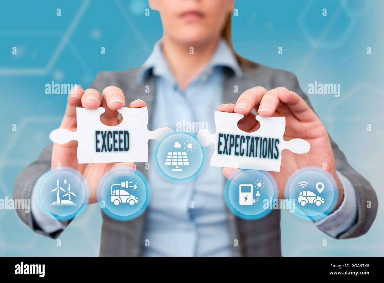 Sign displaying Exceed Expectations. Word Written on able to surpass or ...