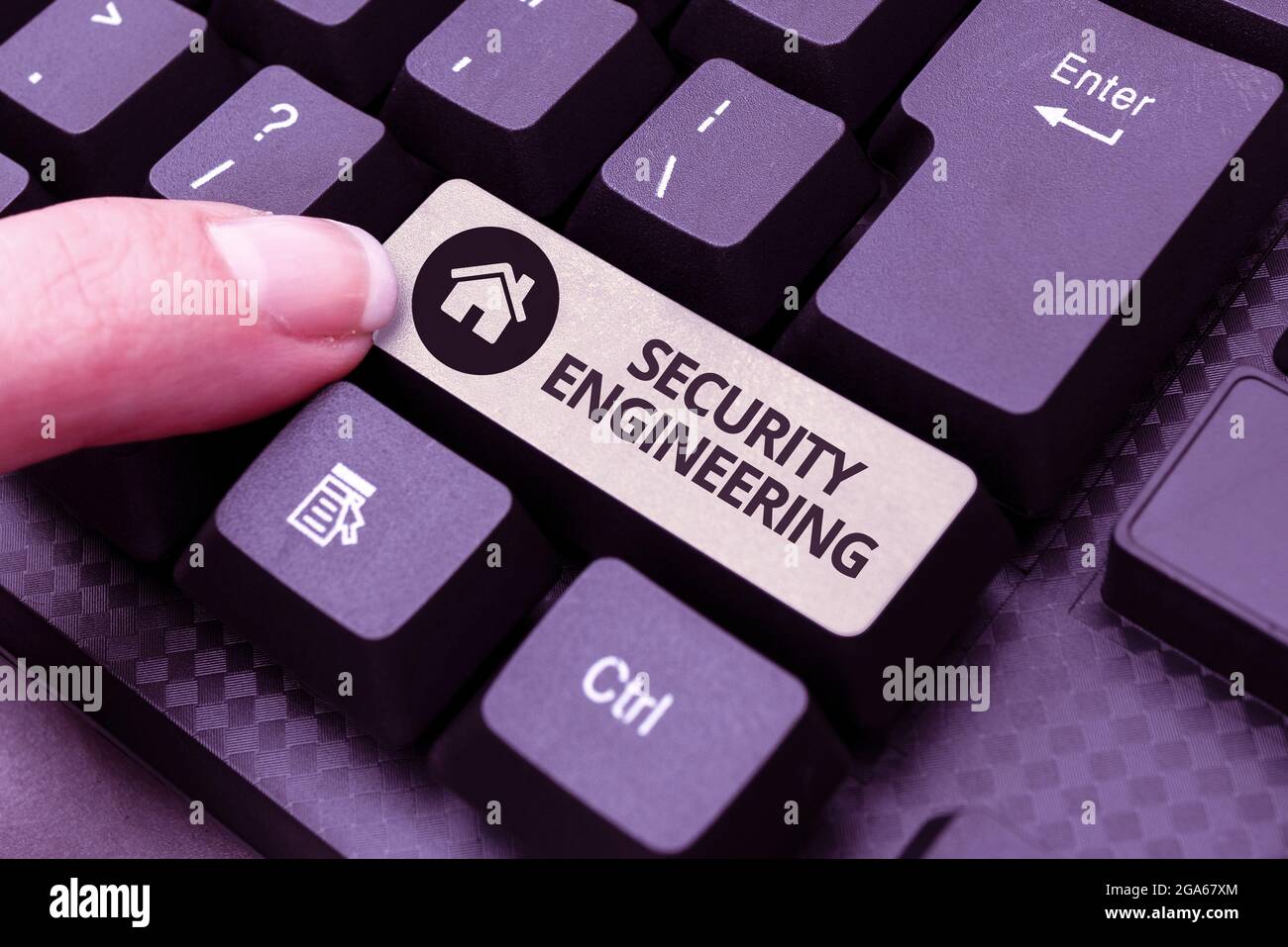 Sign displaying Security Engineering. Word Written on focus on the ...