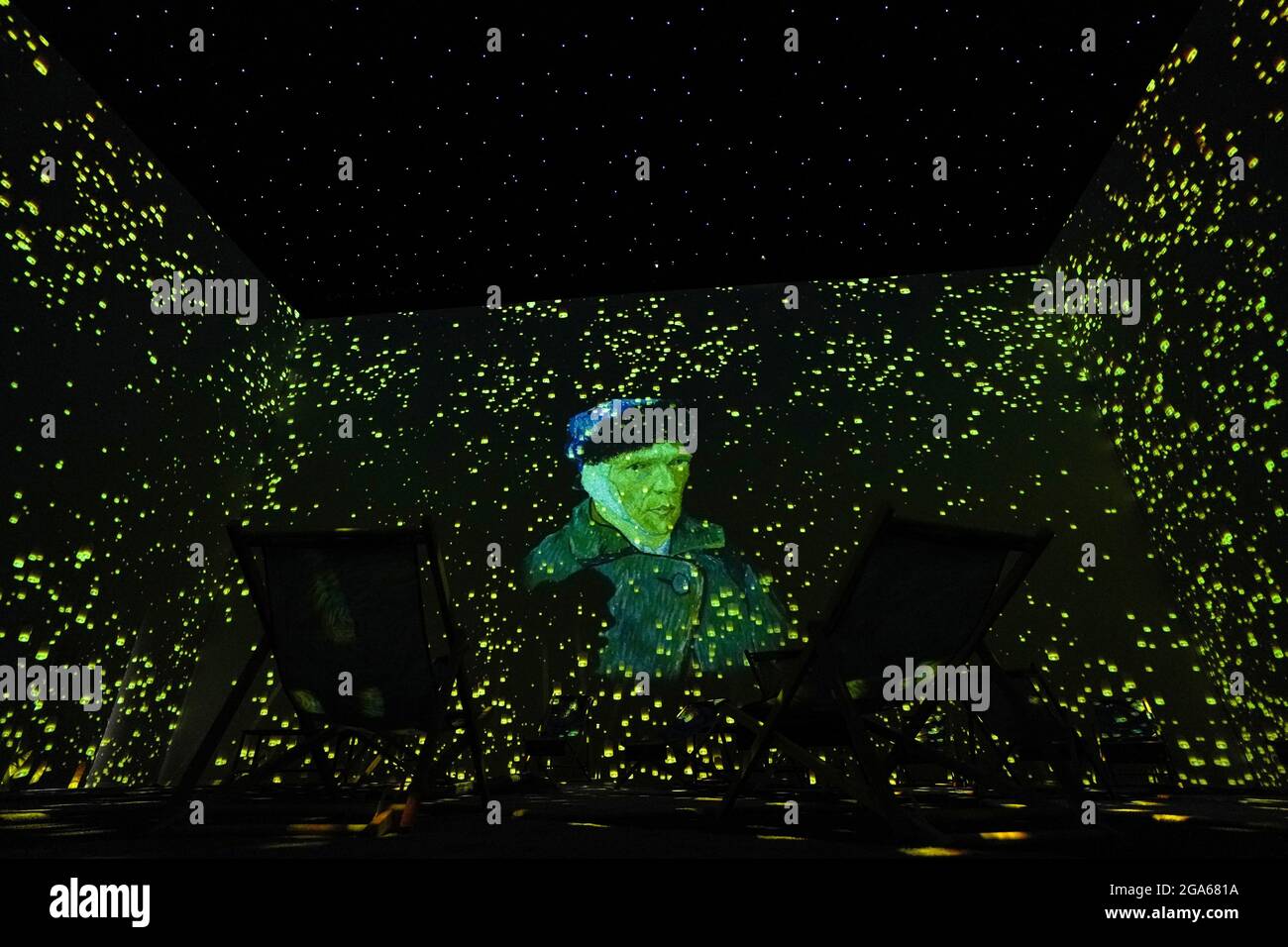 A projection at the Van Gogh: The Immersive Experience, an exhibition ...