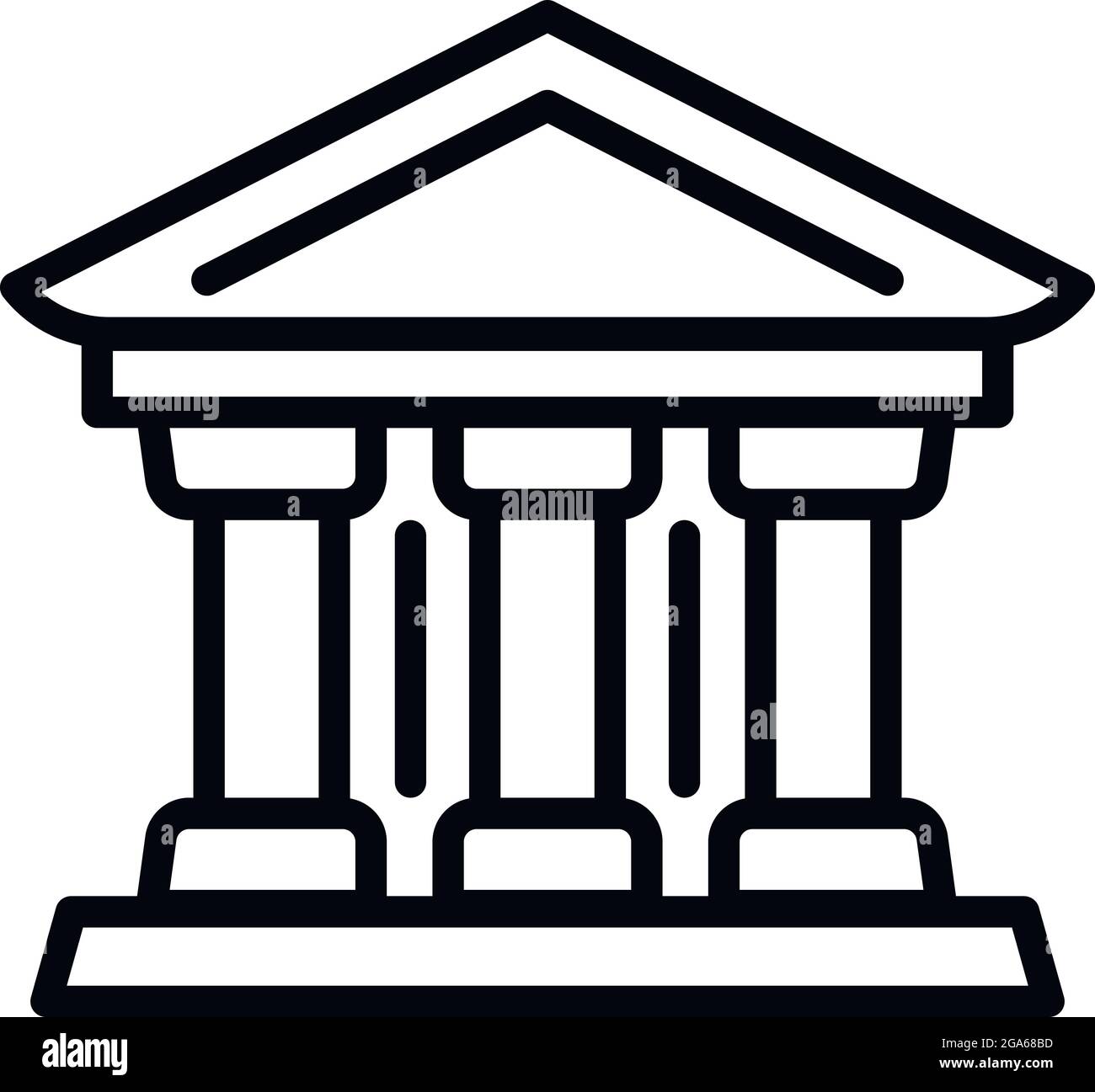 Courthouse column icon. Outline courthouse column vector icon for web ...