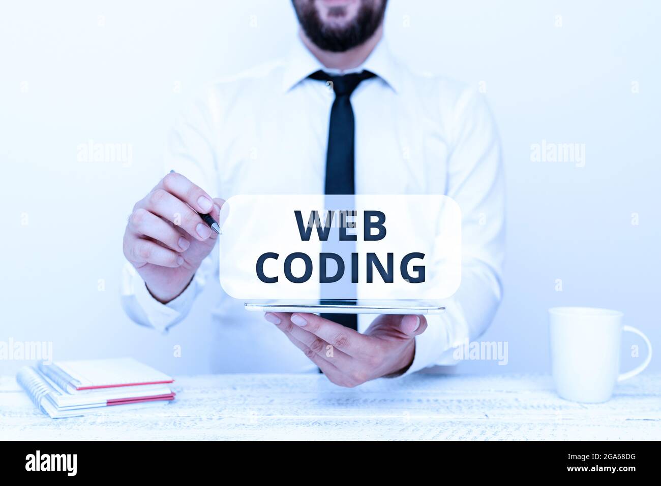 Hand Writing Sign Web Coding Business Concept A System Of Symbols And