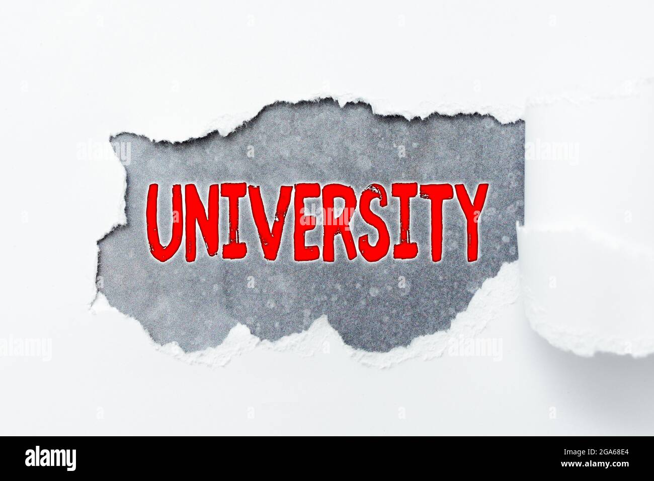 Text caption presenting University. Word for an educational institution ...